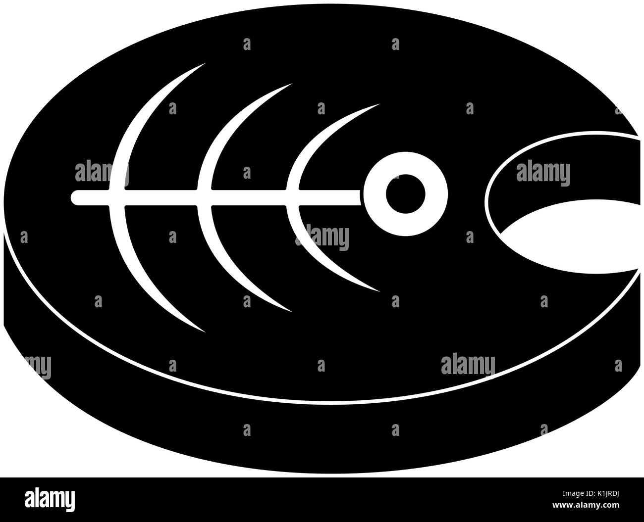 fish steak icon over white background vector illustration Stock Vector ...