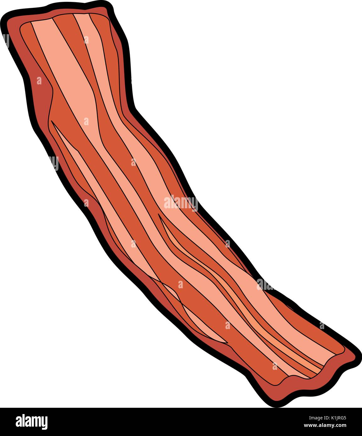 bacon stripe icon over white background vector illustration Stock ...