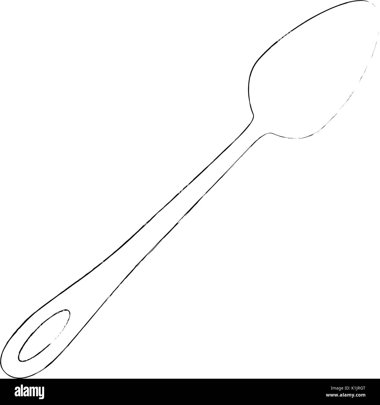 spoon icon over white background vector illustration Stock Vector Image ...