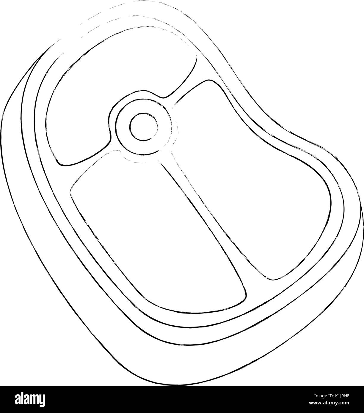 meat steak icon over white background vector illustration Stock Vector ...