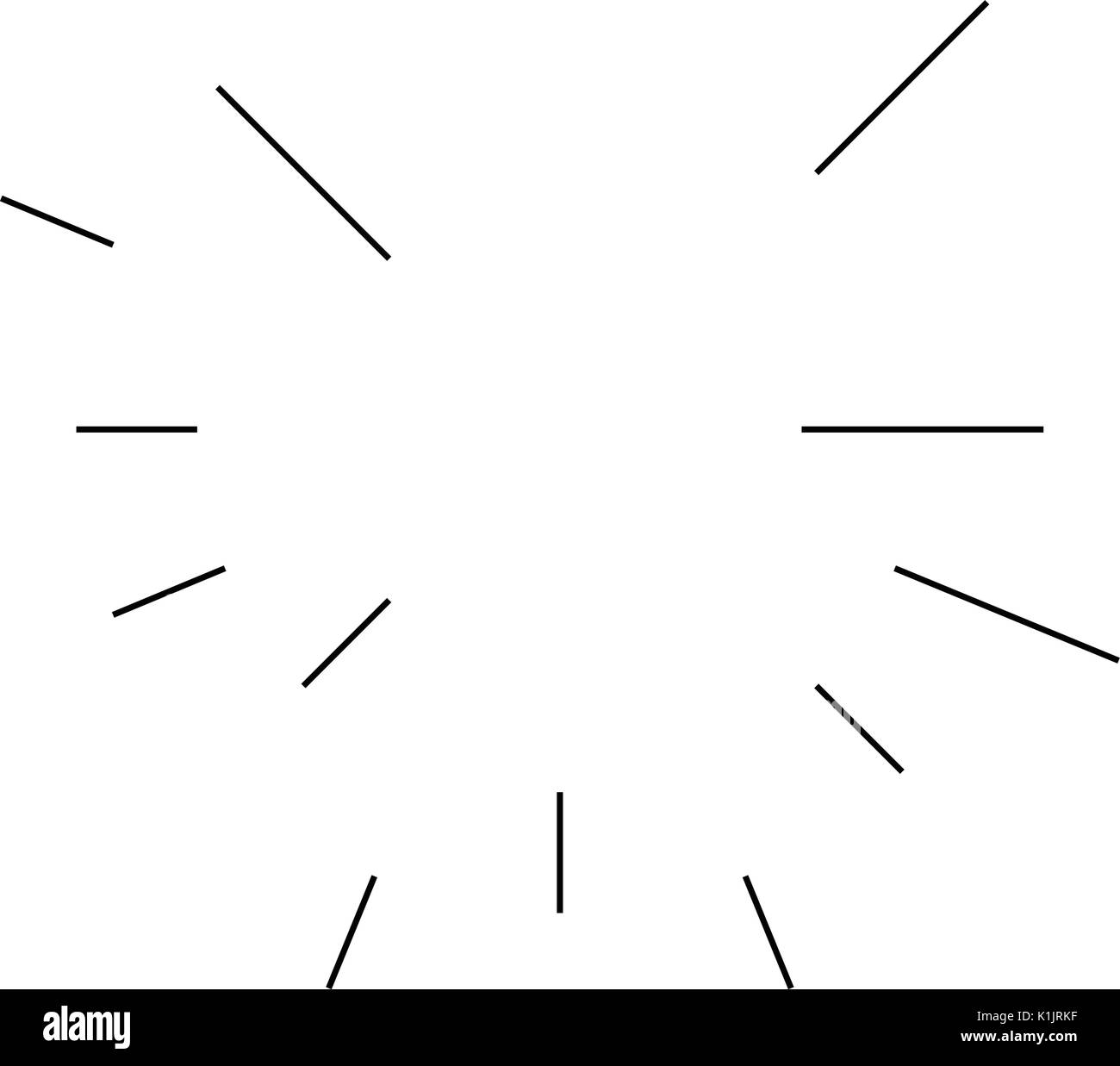 Circular geometric motif. Abstract grayscale op-art element Stock ...