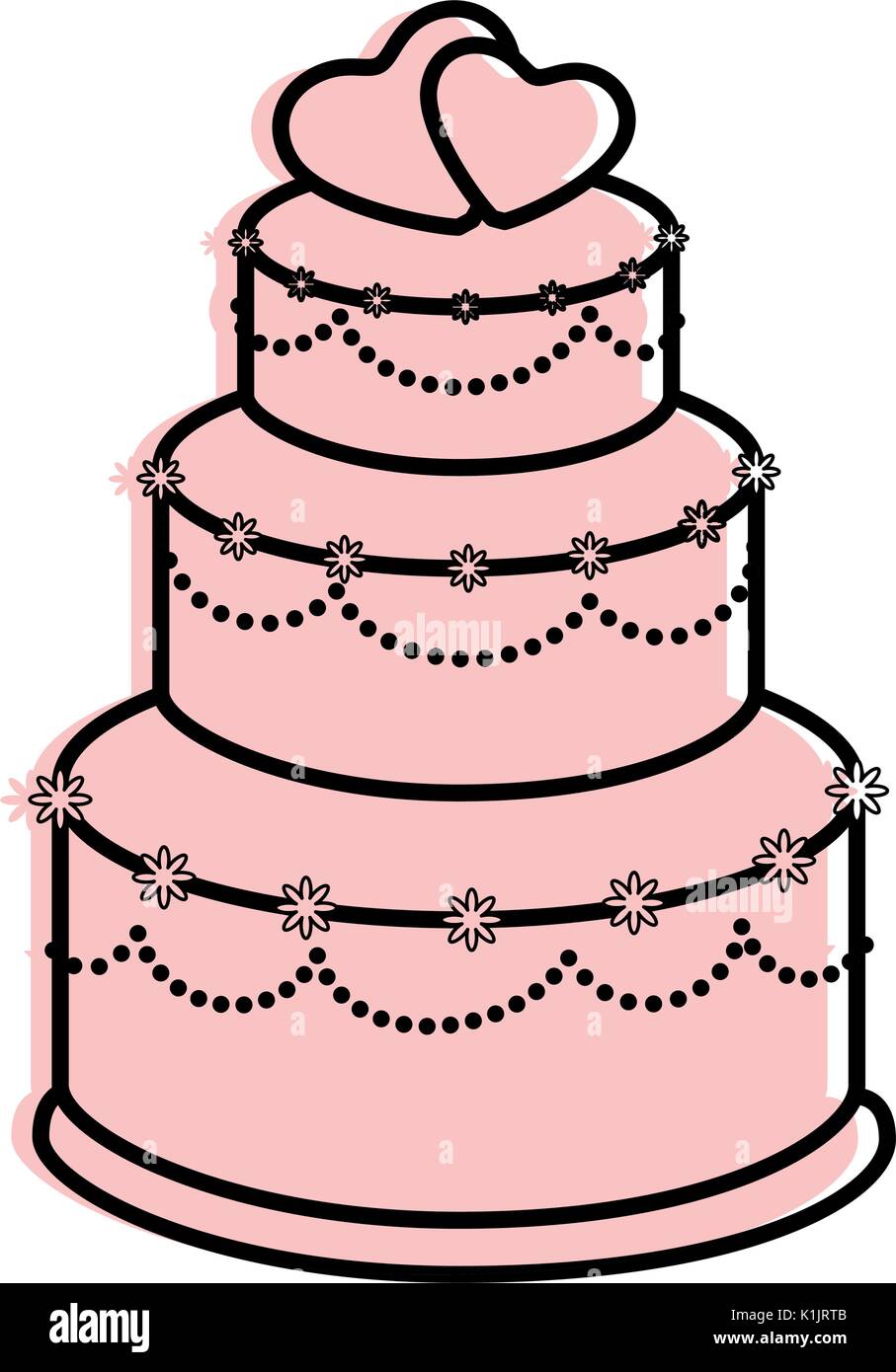 Pink Wedding Cake Clipart