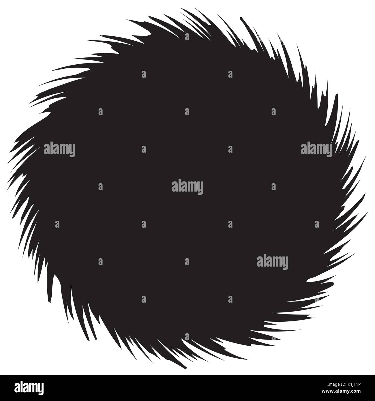 Circular geometric motif. Abstract grayscale op-art element Stock ...