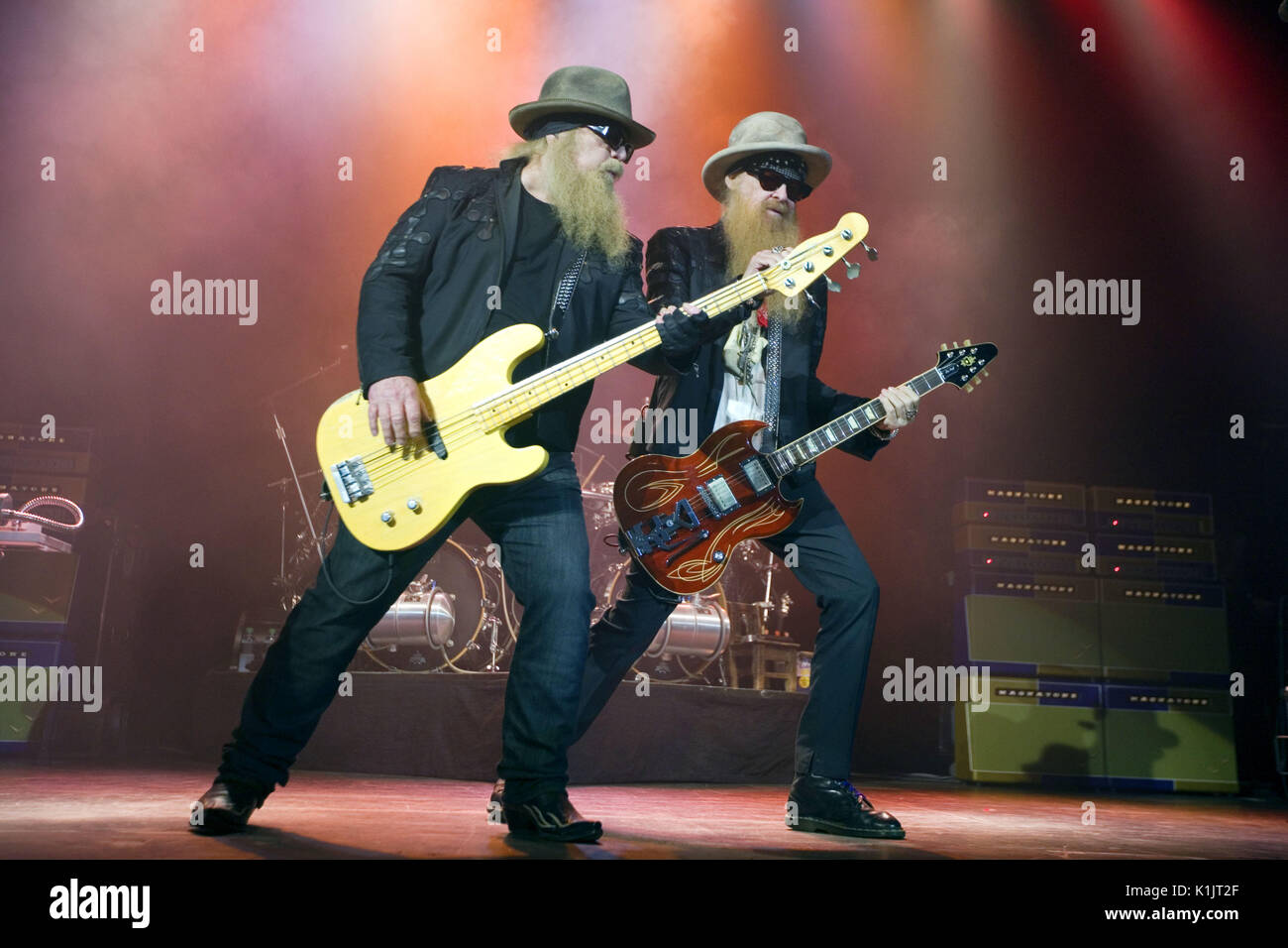 ZZ Top performing live in concert at the O2 Academy in Glasgow ...