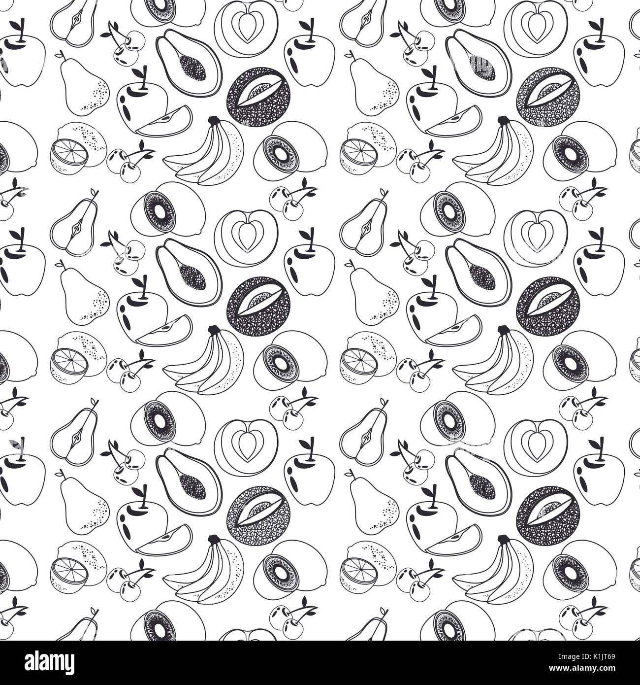 Delicious fruits background icon vector illustration graphic design ...