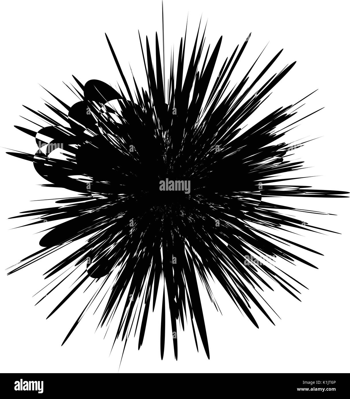 Circular geometric motif. Abstract grayscale op-art element Stock ...