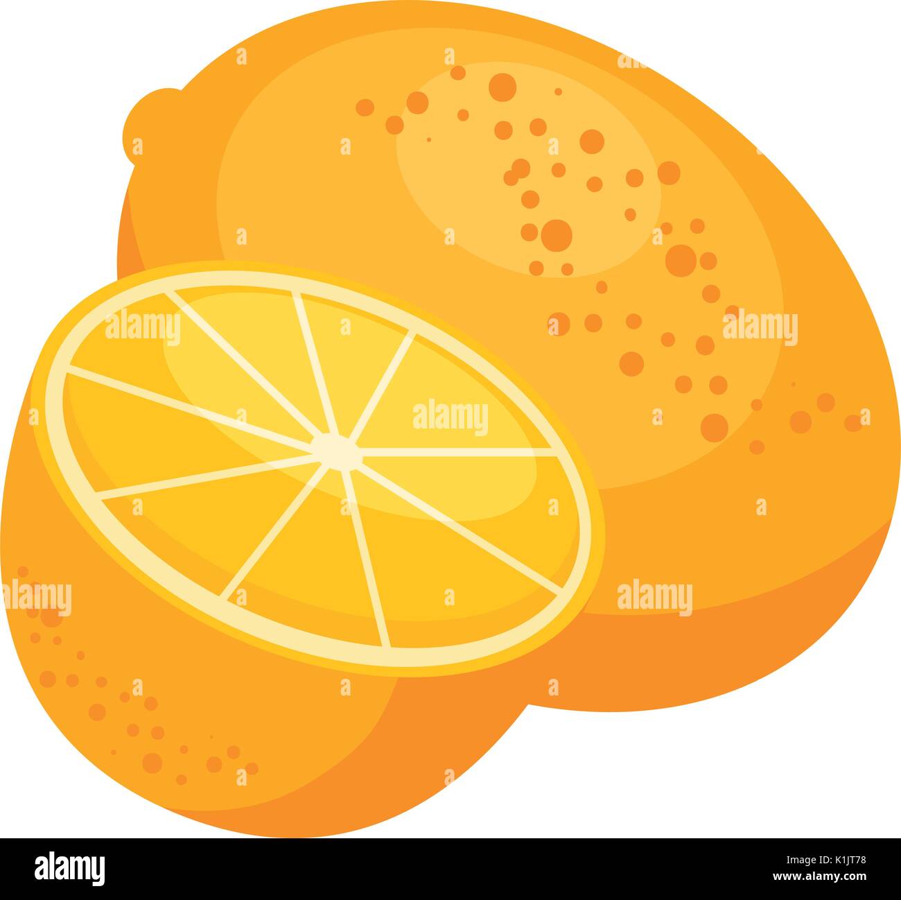 Orange citric fruit icon vector illustration graphic design Stock ...