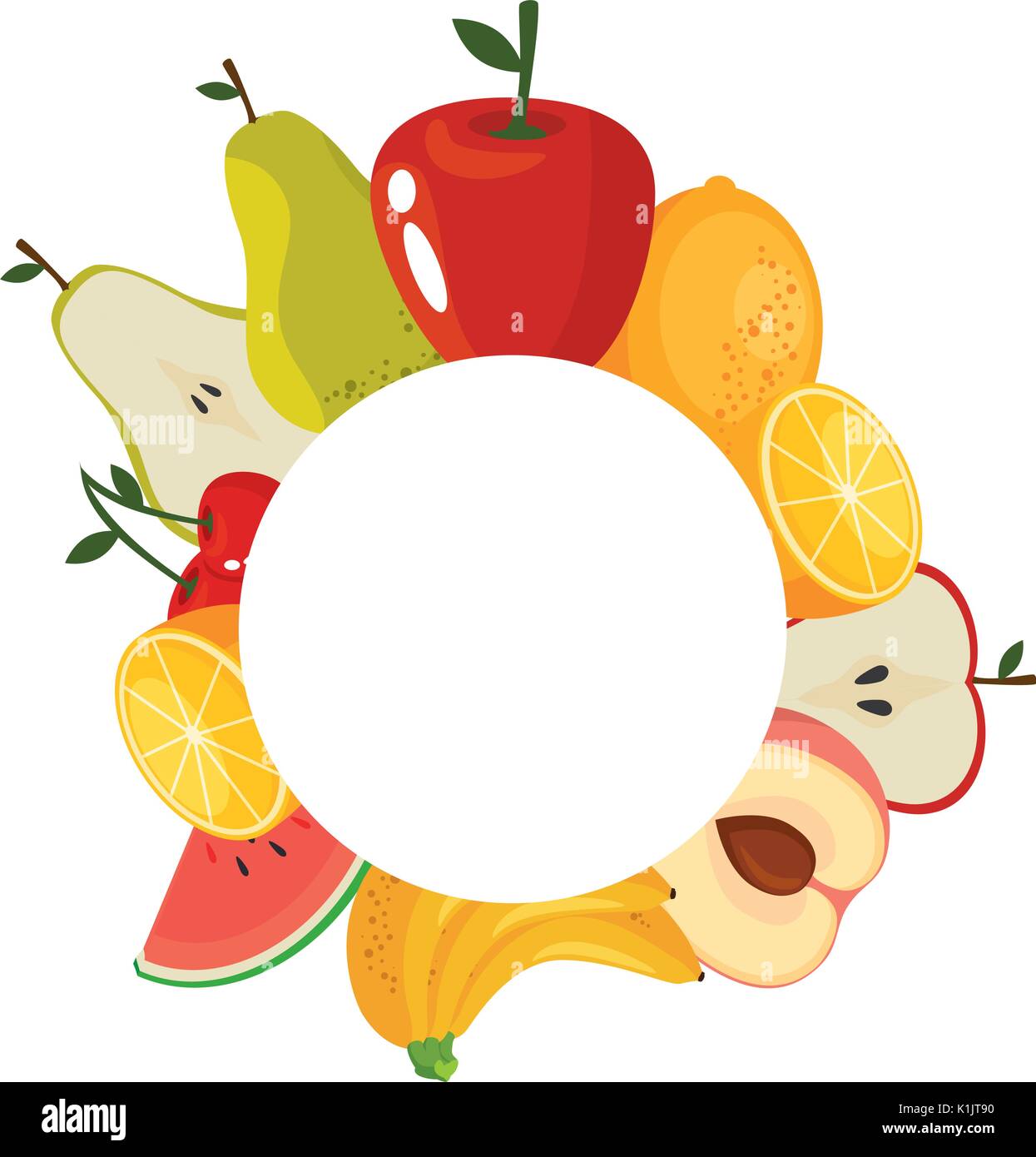 Delicious fruits background icon vector illustration graphic design ...