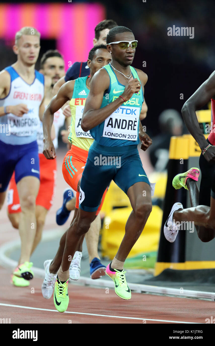 Thiago ANDRÈ (Brazil) competing in the Men's 800m Final at the 2017, IAAF World Championships ...