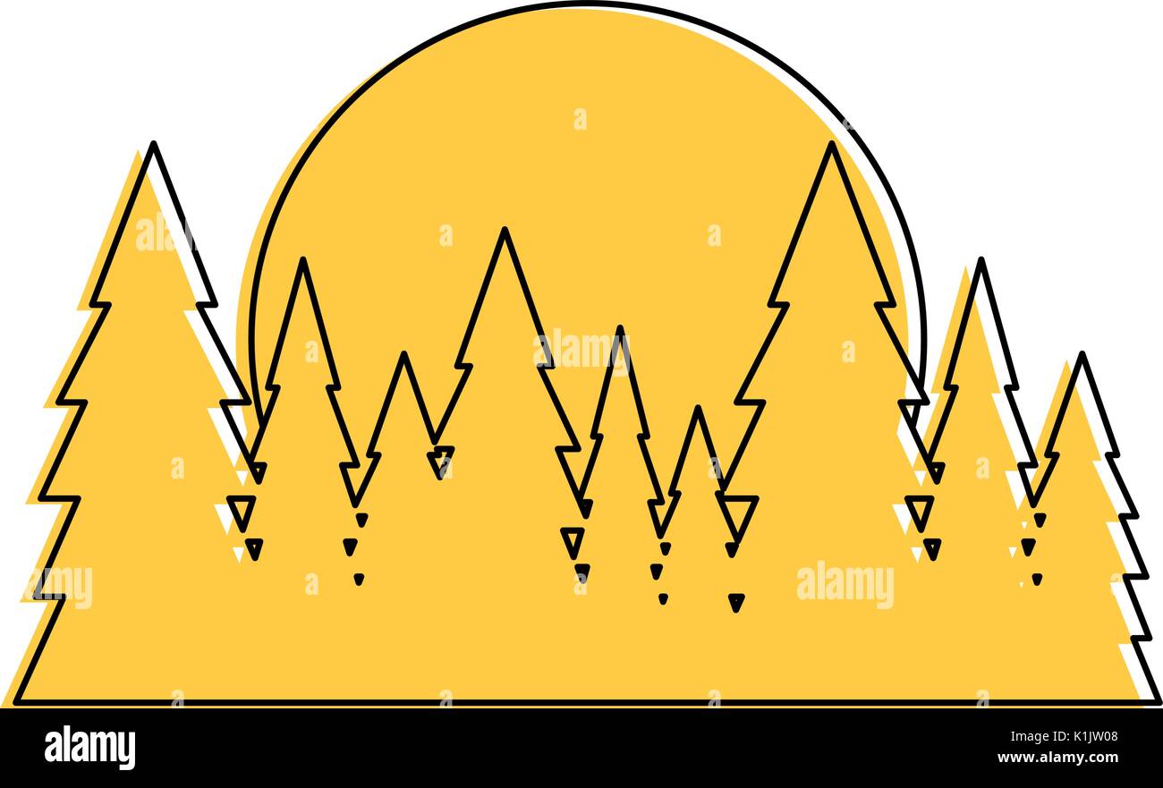 Tall pines Stock Vector Images - Alamy