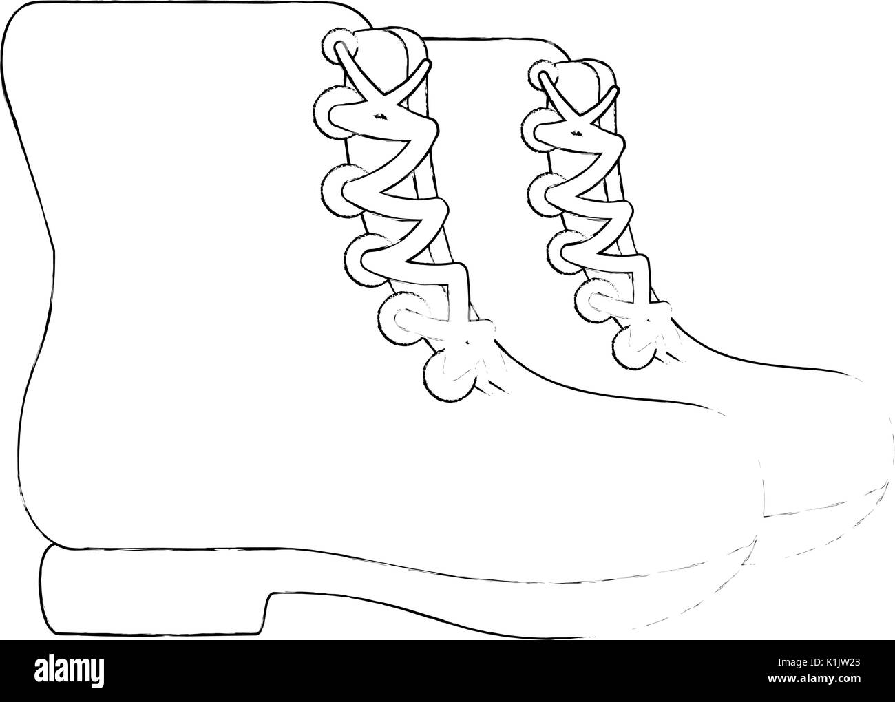 Camping boots footwear icon vector illustration graphic design Stock ...