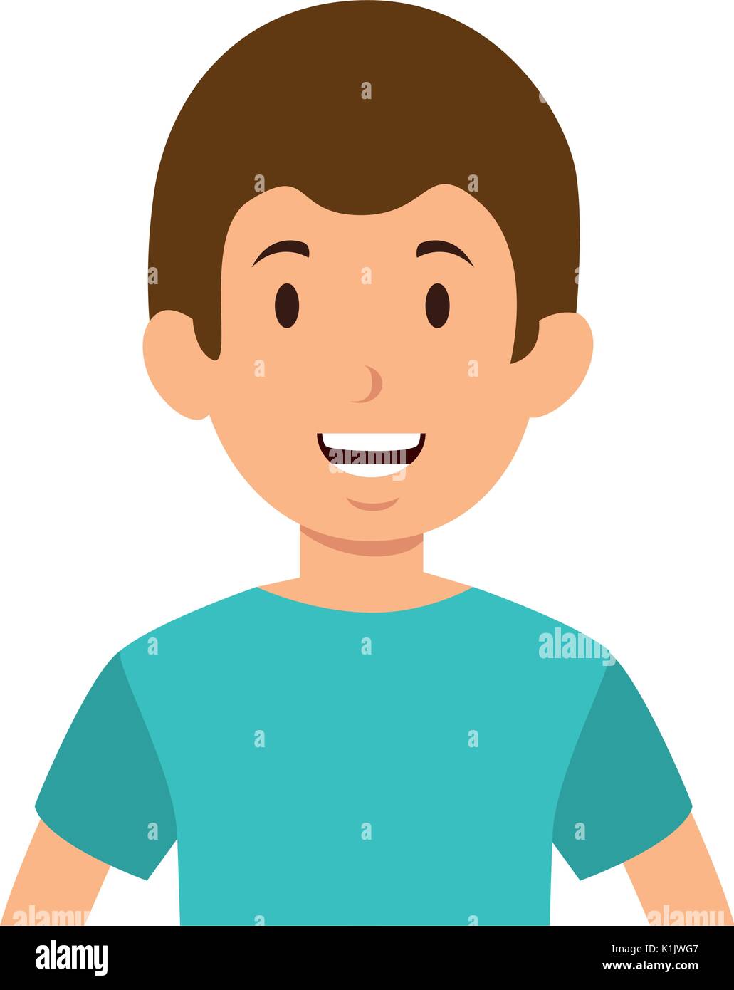 Man cartoon smiling icon vector illustration graphic design Stock ...