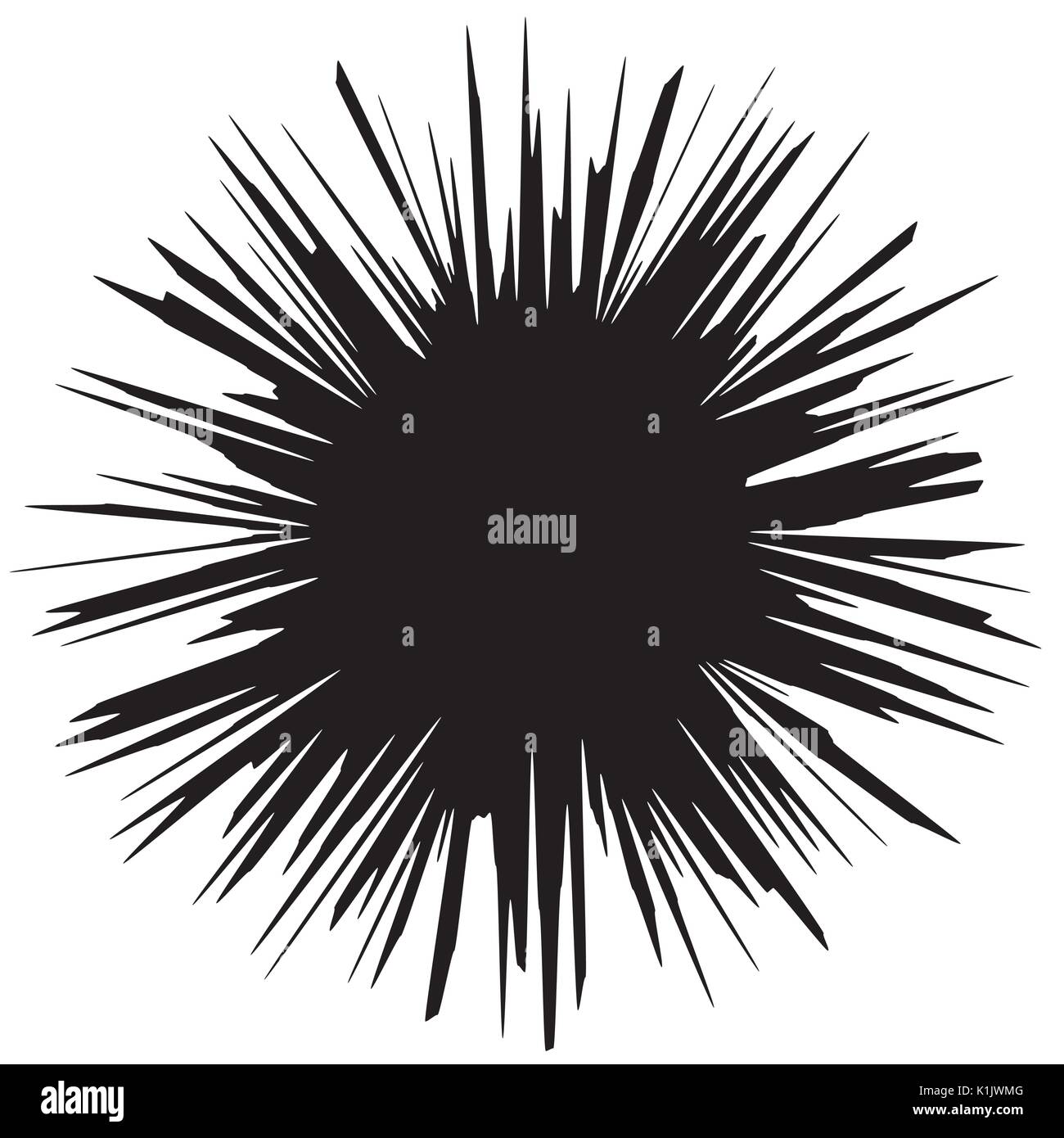 Circular geometric motif. Abstract grayscale op-art element Stock ...
