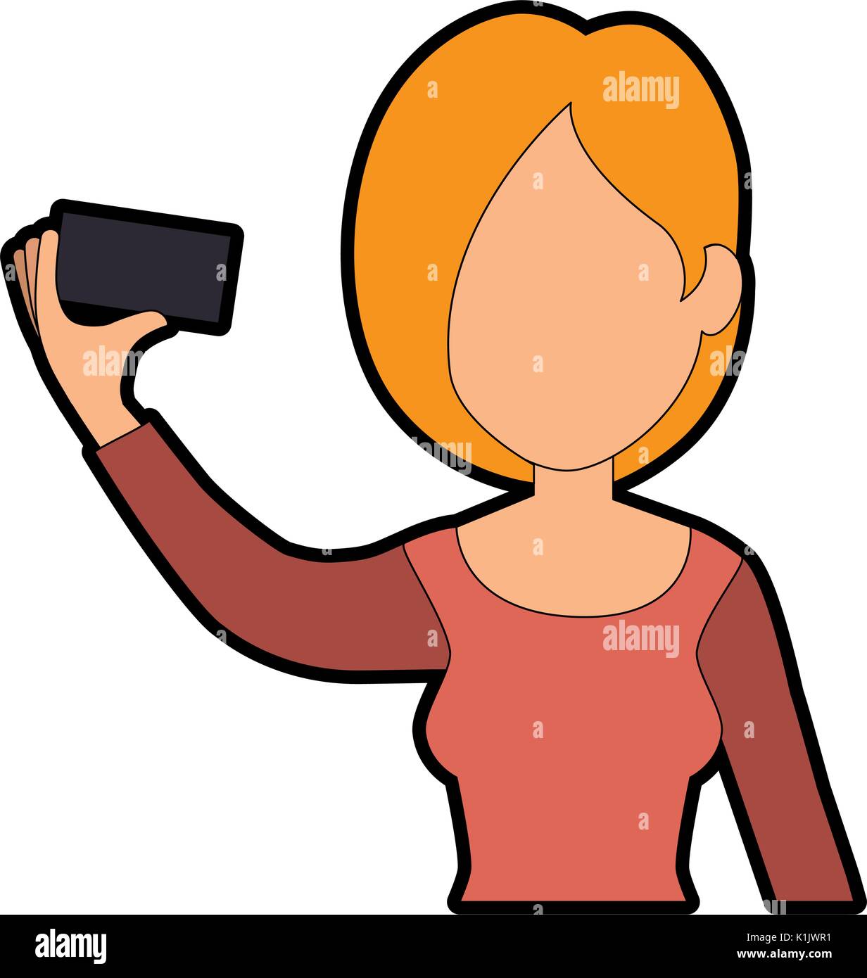 Woman with smartphone icon vector illustration graphic design Stock ...