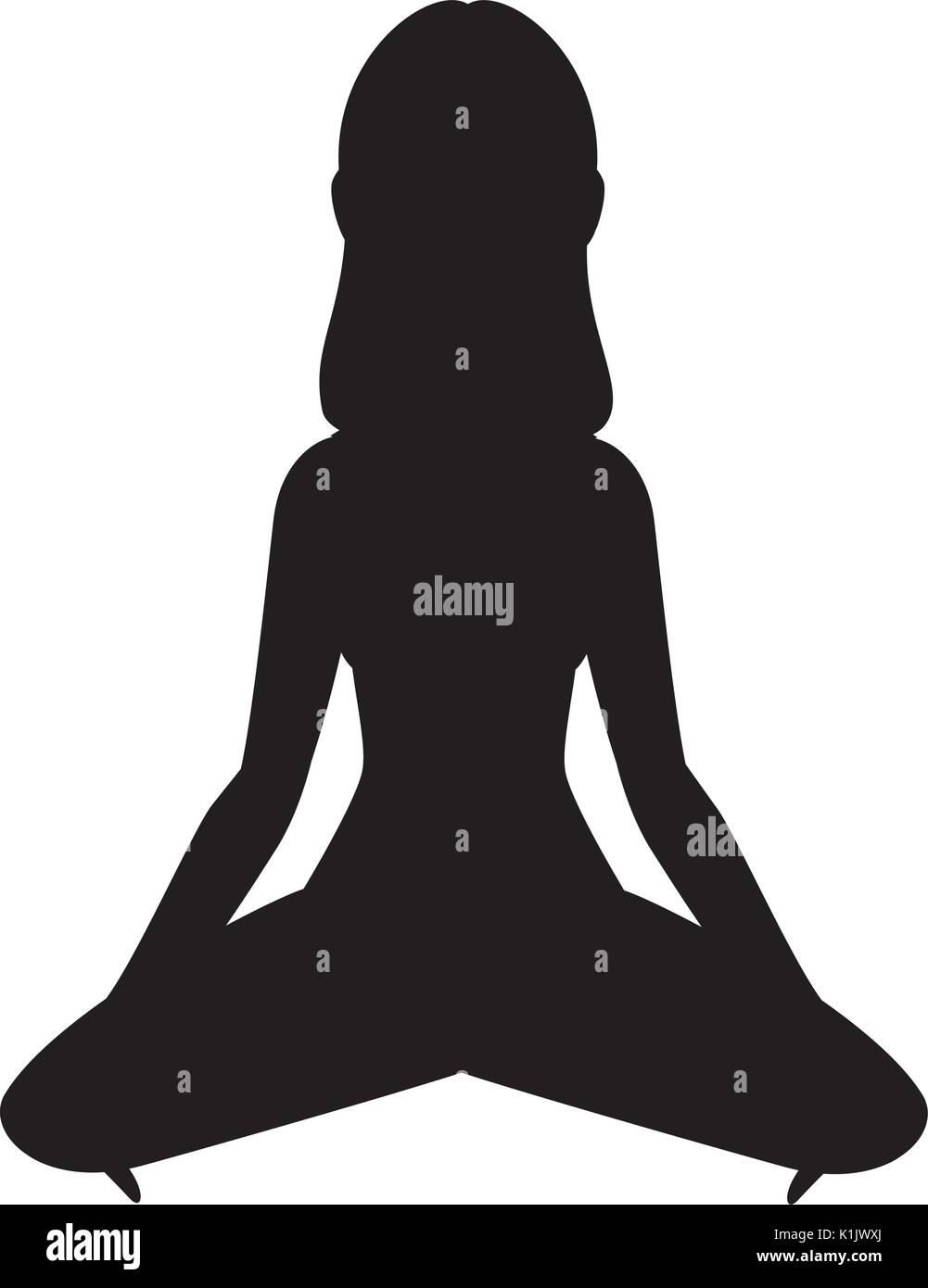 Woman in lotus position Stock Vector Image & Art - Alamy