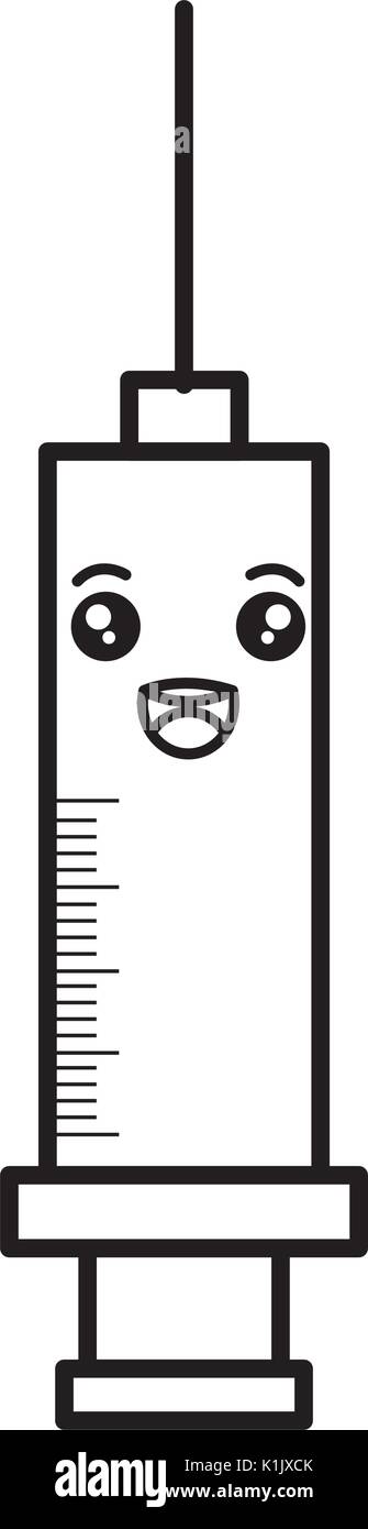 medical injection kawaii character vector illustration design Stock ...