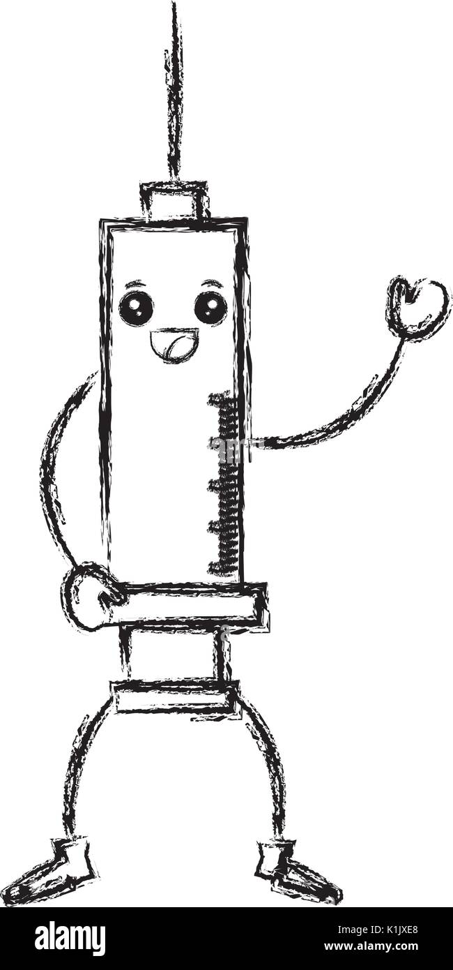 medical injection kawaii character vector illustration design Stock ...