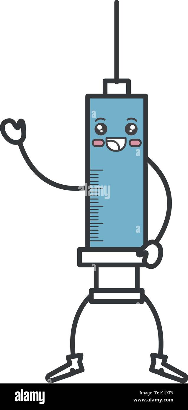 medical injection kawaii character vector illustration design Stock ...