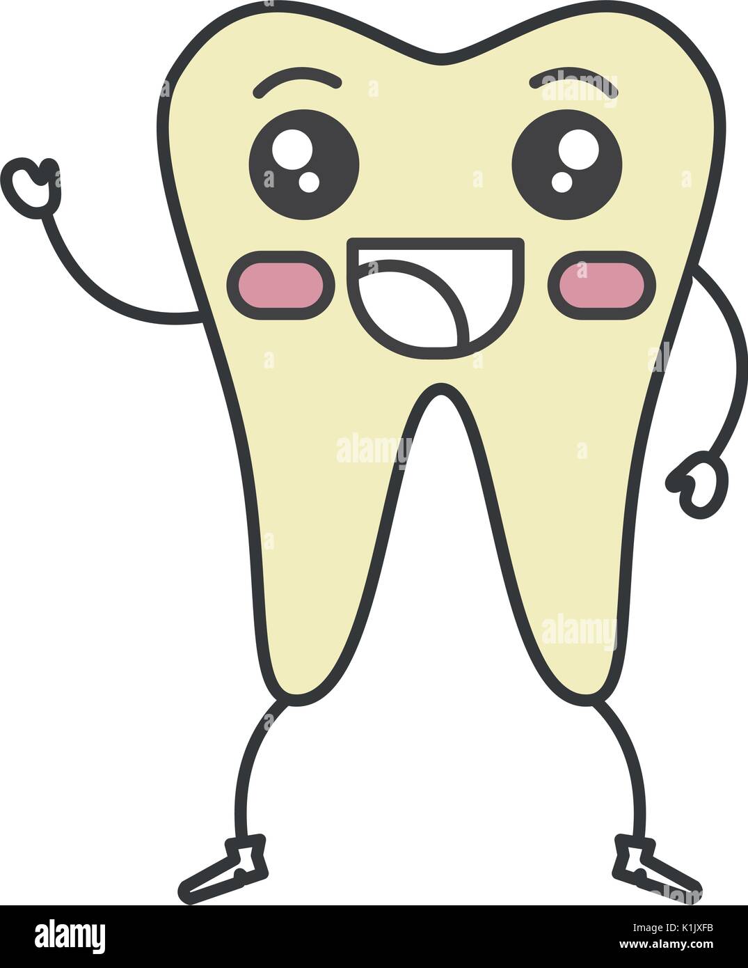 human tooth kawaii character vector illustration design Stock Vector ...