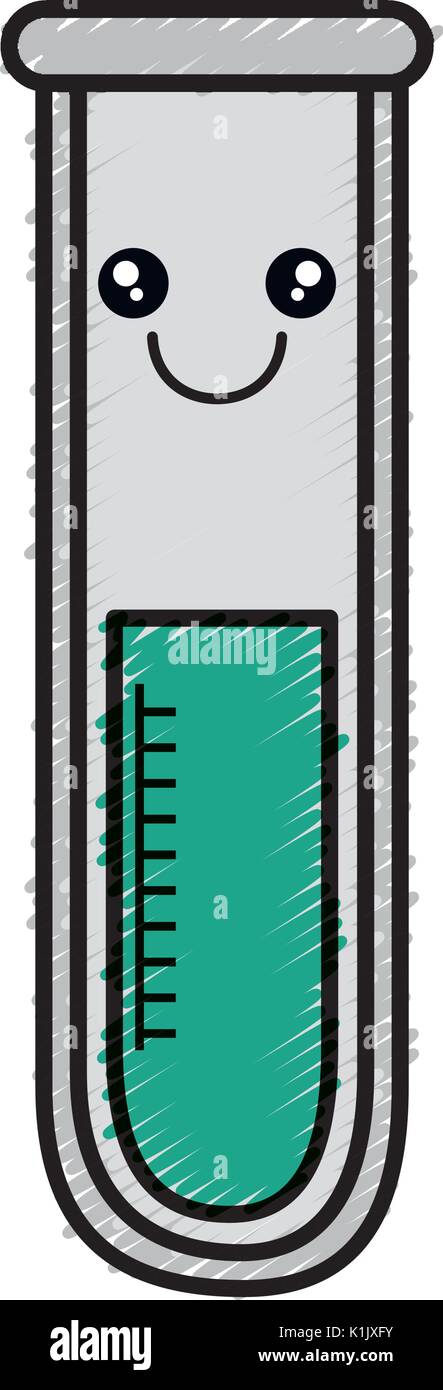 tube test kawaii character vector illustration design Stock Vector ...