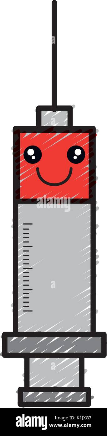 medical injection kawaii character vector illustration design Stock ...