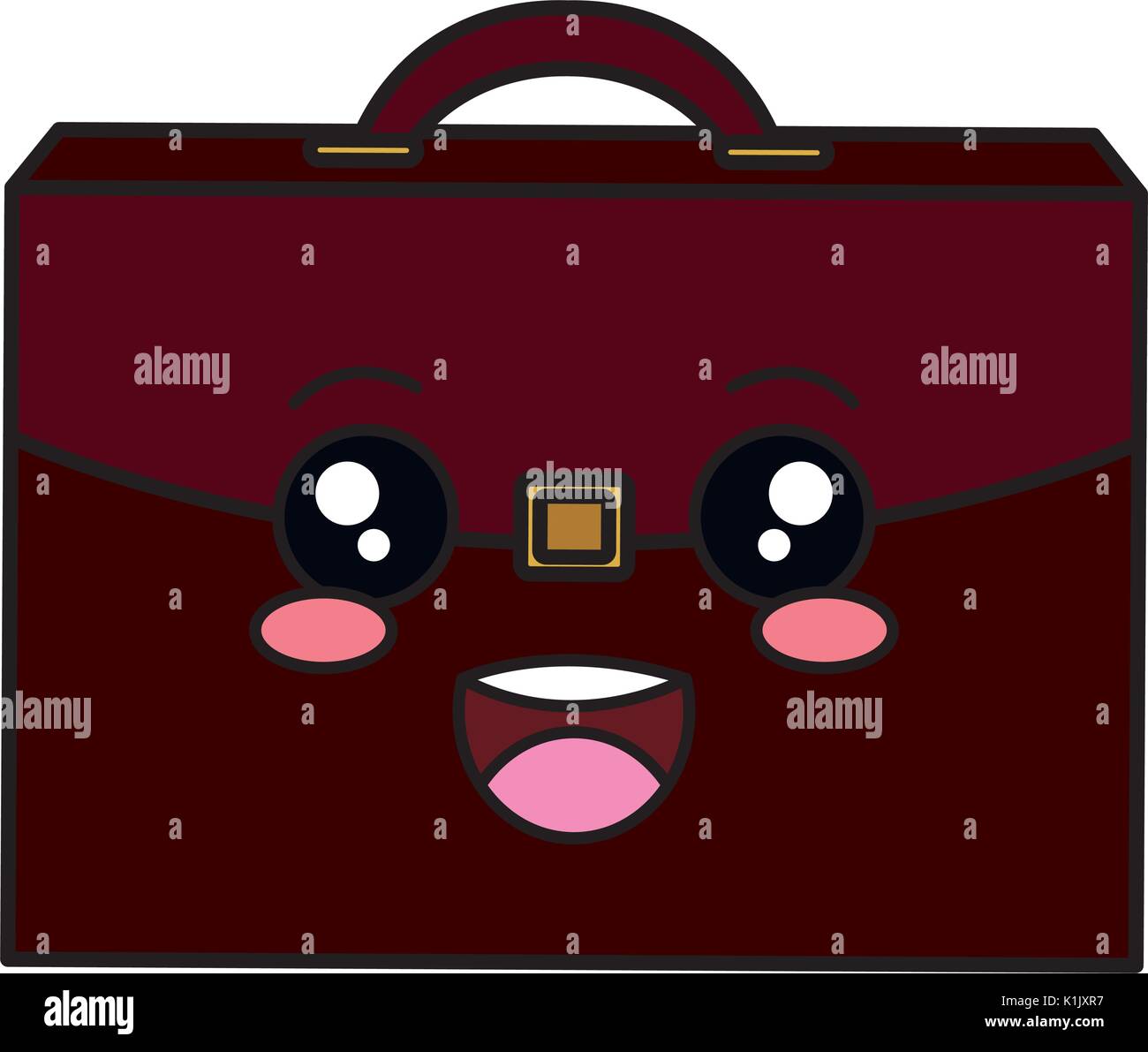 portfolio briefcase kawaii character vector illustration design Stock ...