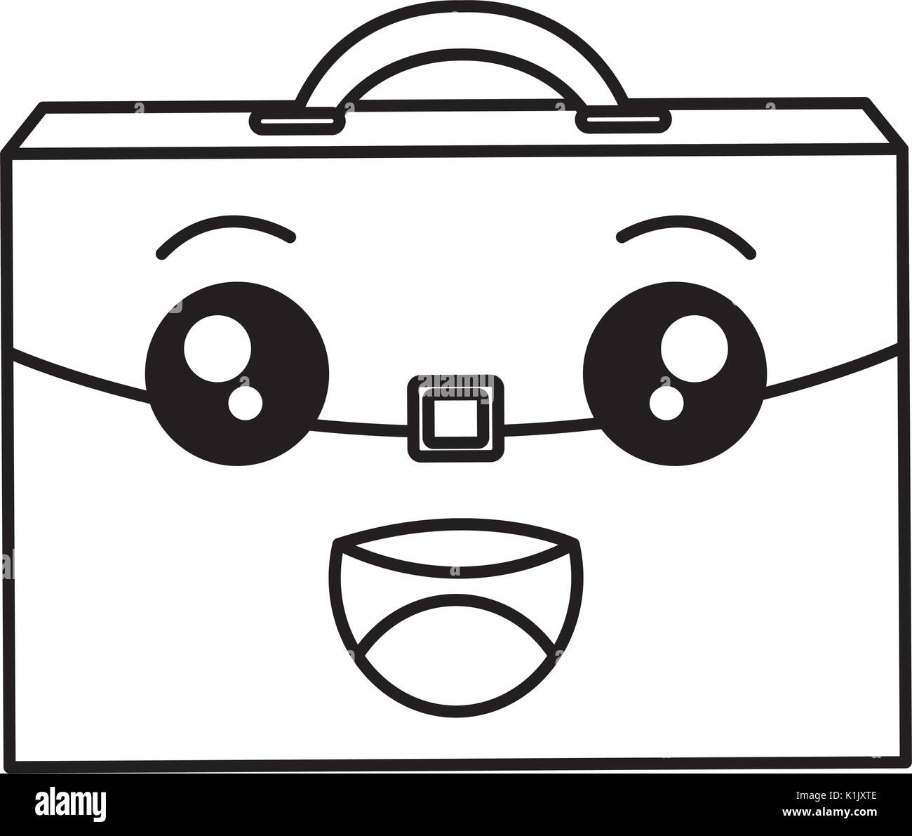 portfolio briefcase kawaii character vector illustration design Stock ...