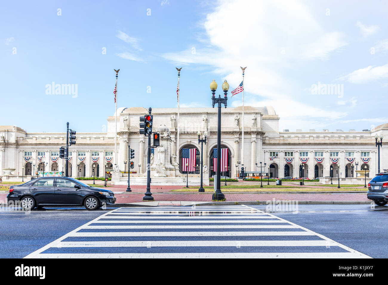 Crosswalk flags hi-res stock photography and images - Alamy