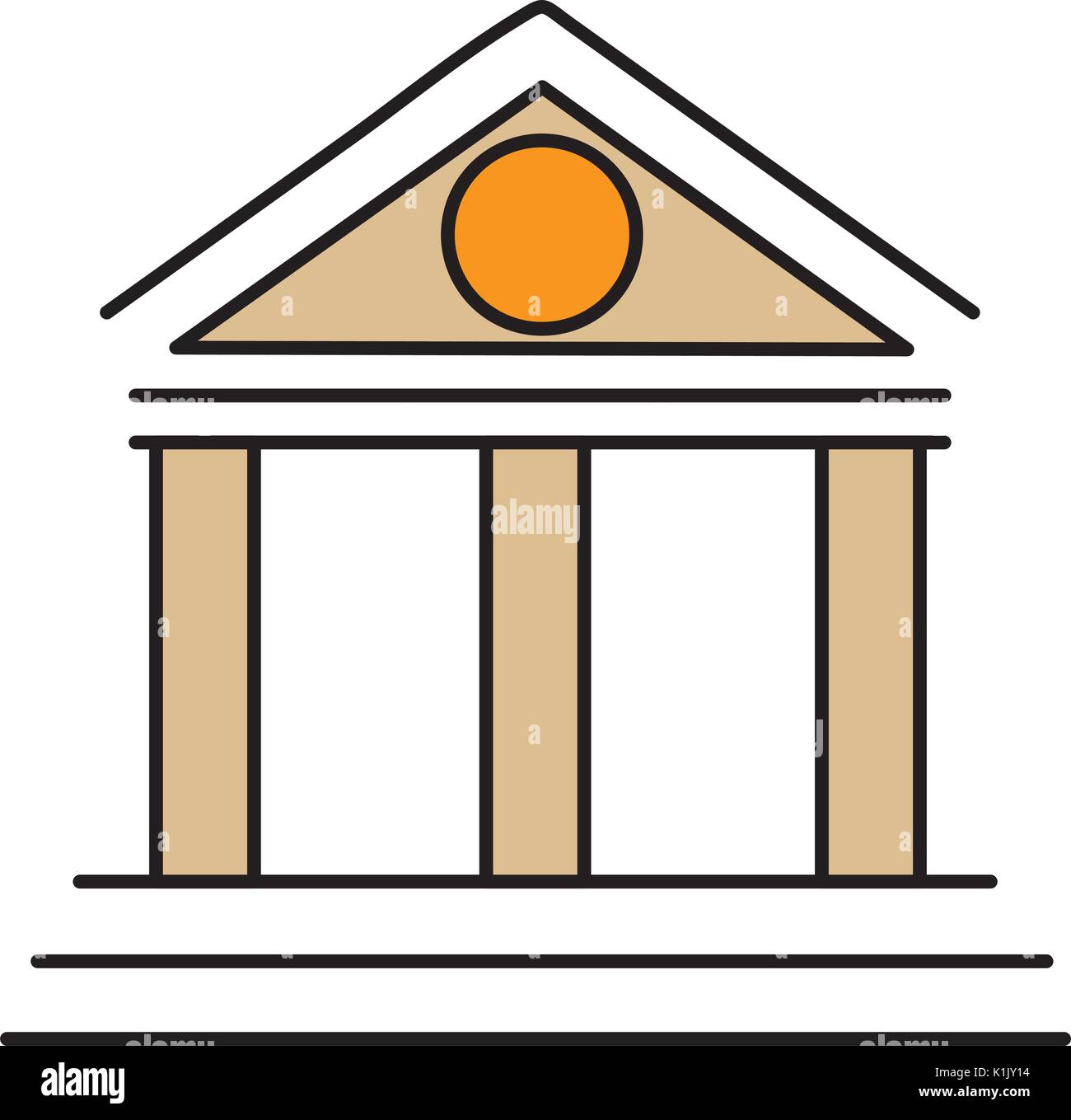 building with columns icon Stock Vector Image & Art - Alamy
