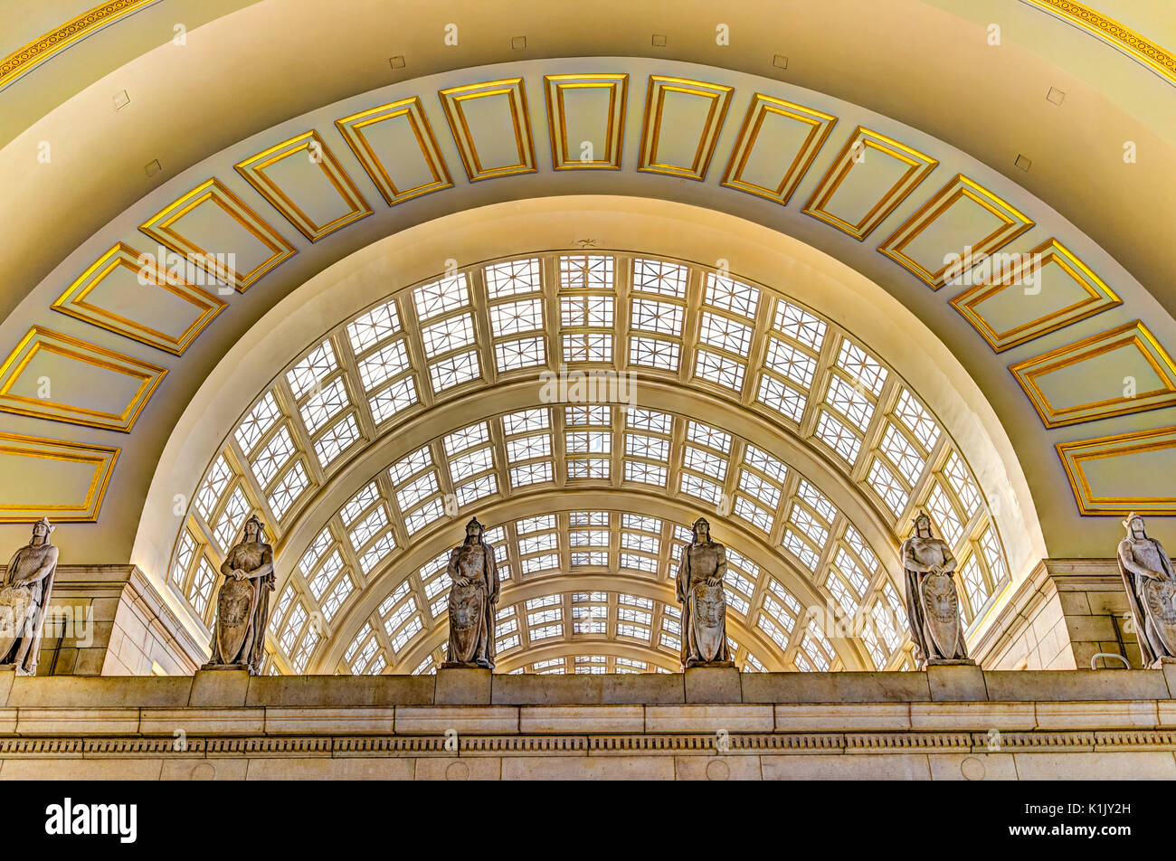 Washington DC, USA - July 1, 2017: Union Station on columbus circle ...
