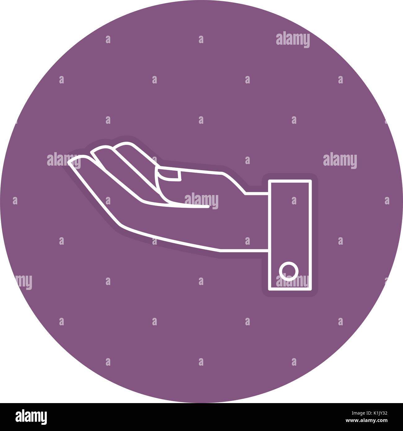 Hand asking isolated icon Stock Vector Image & Art - Alamy