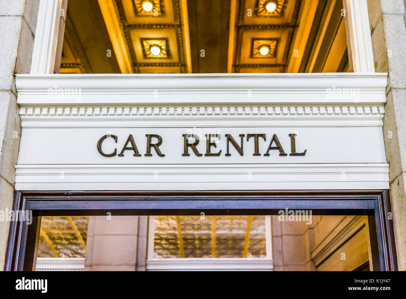 Car rental sign hi-res stock photography and images - Alamy