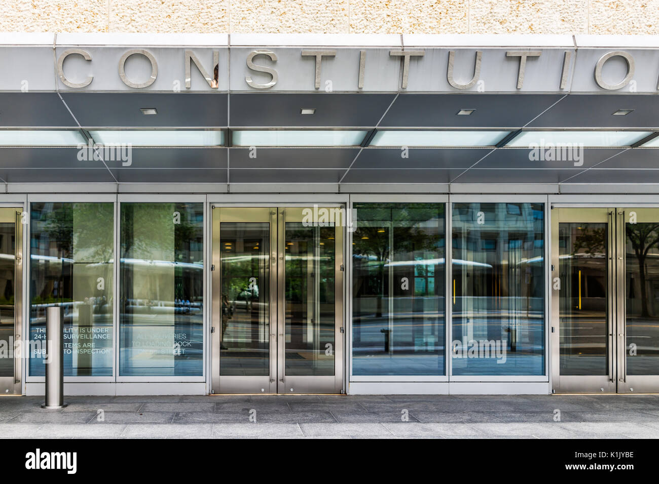Washington DC, USA - July 3, 2017: Constitution center building ...