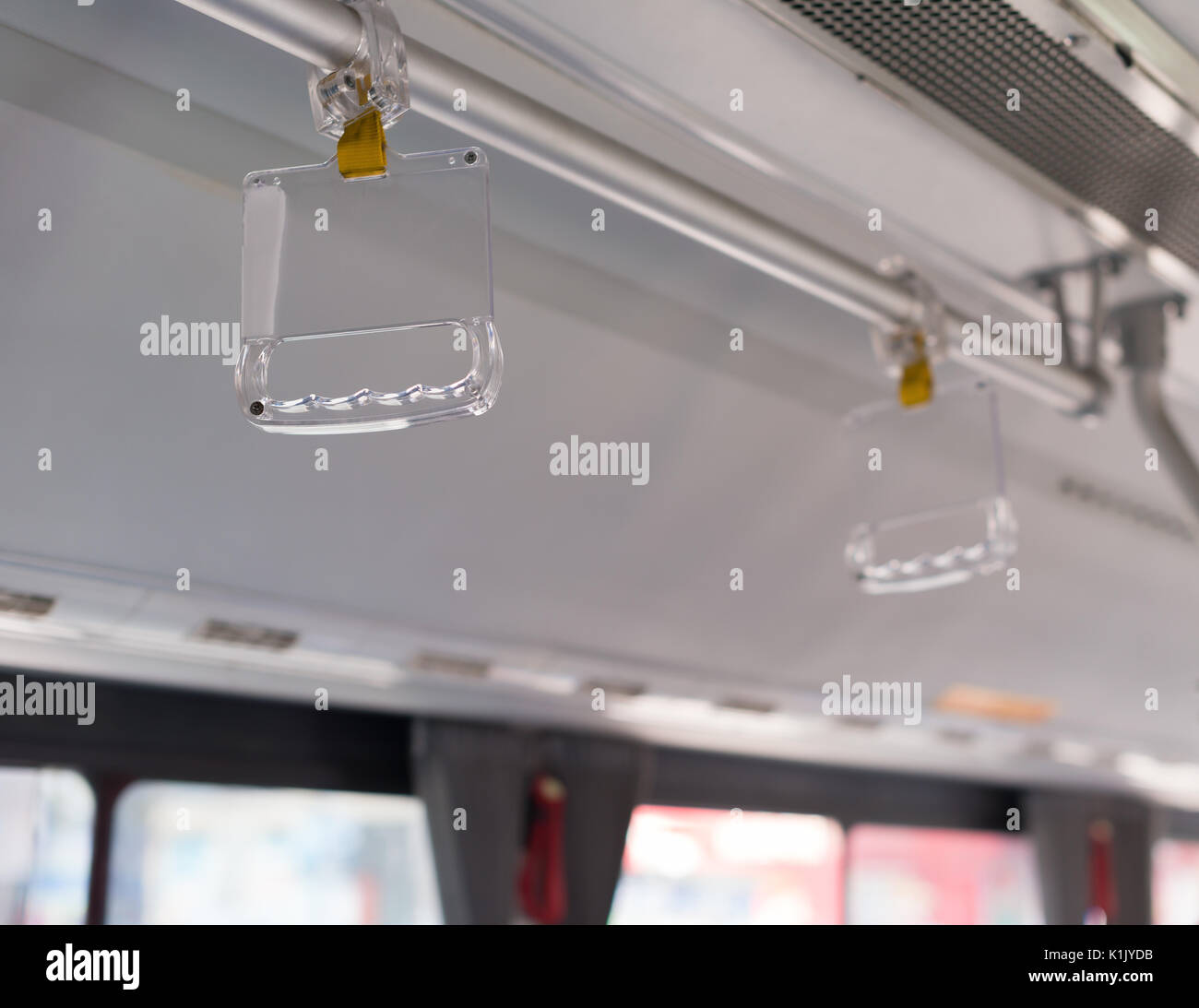 handrails in a public vehicle Stock Photo - Alamy