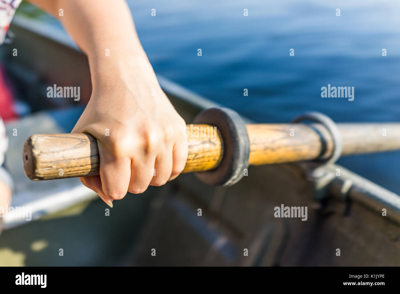 Hand holding oar rowing hand hi-res stock photography and images - Alamy
