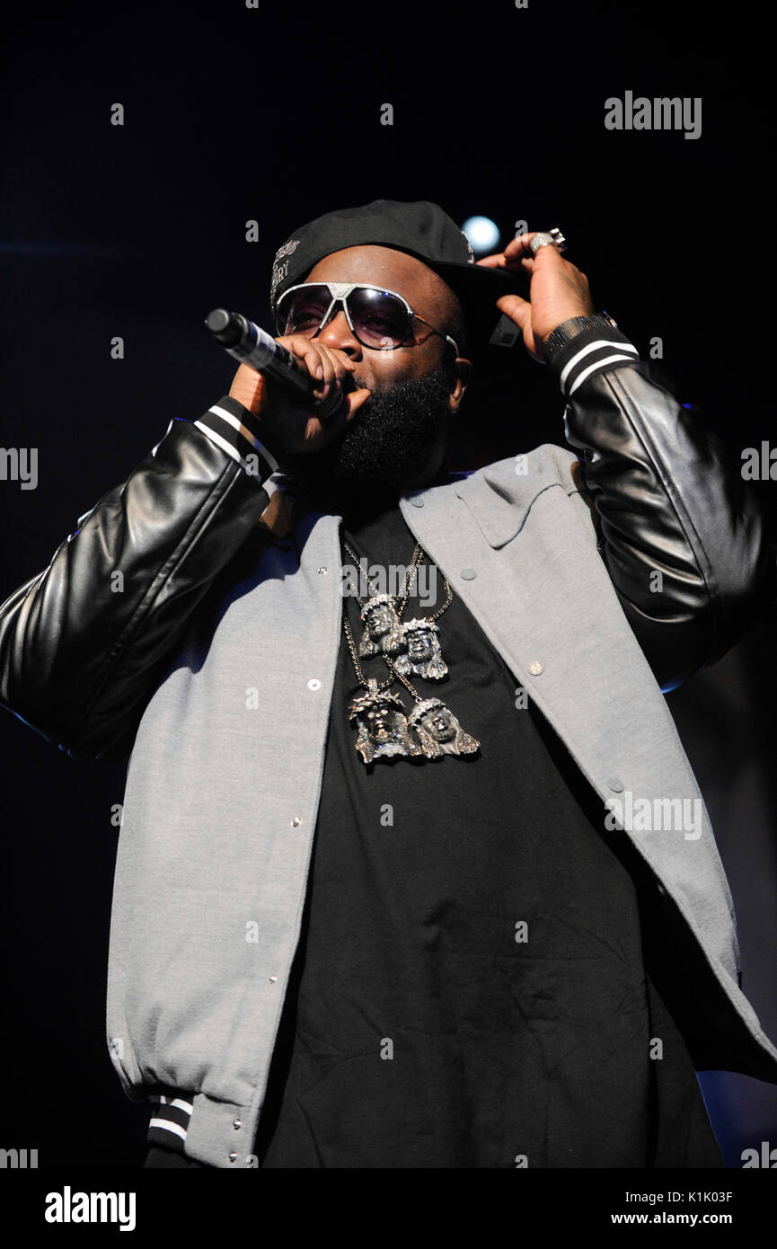 Rapper William Leonard Roberts II aka Rick Ross performs Power 106 ...