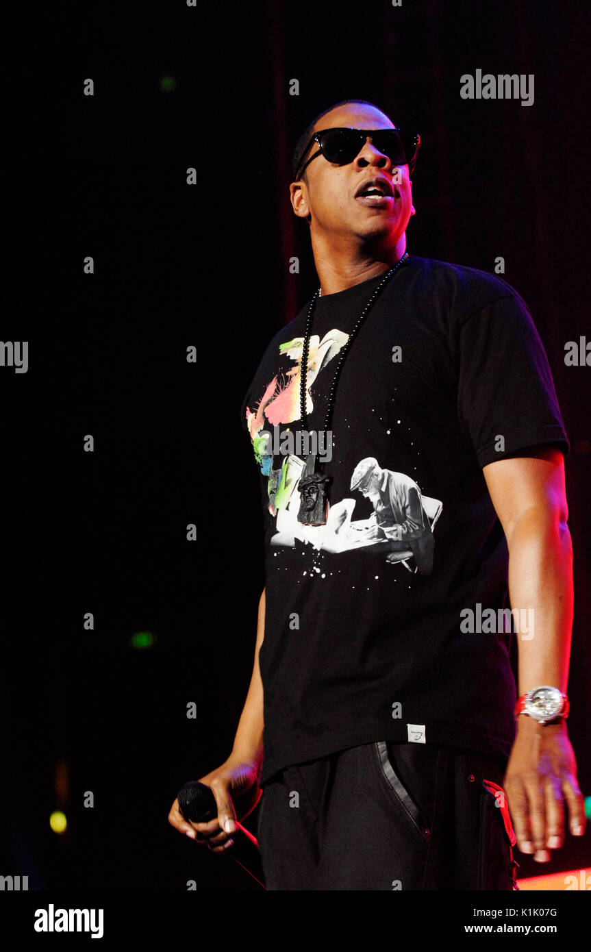 Rapper Shawn Carter aka Jay-Z performing 2009 Power 106 Powerhouse ...