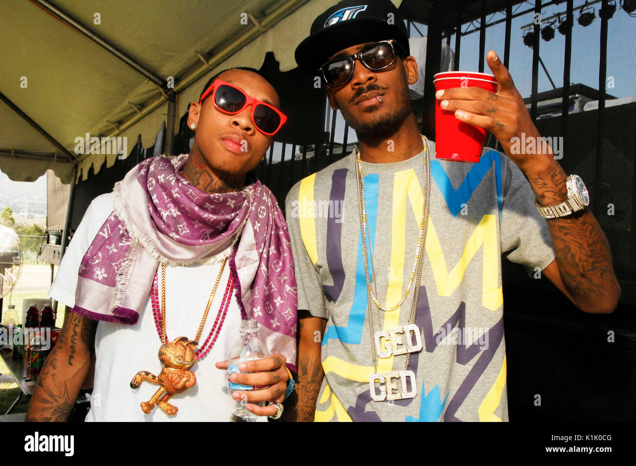 (L-R) Rapper Tyga and Gata portrait 2008 Rock Bells Glen Helen Pavilion ...