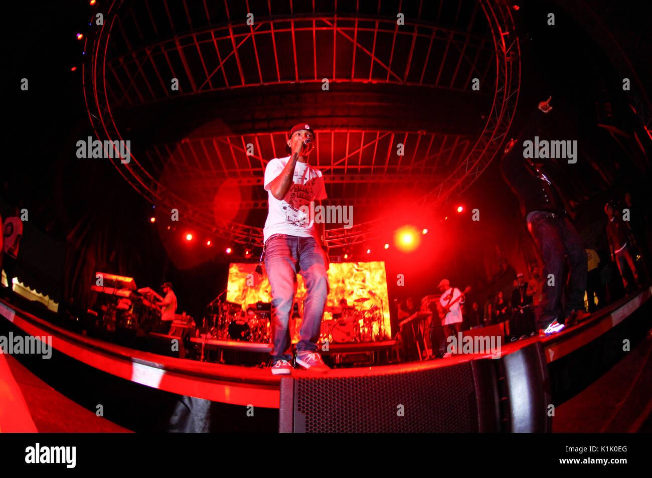 Pharrell Williams N.E.R.D. performing Hard Summer Festival Shrine Expo ...