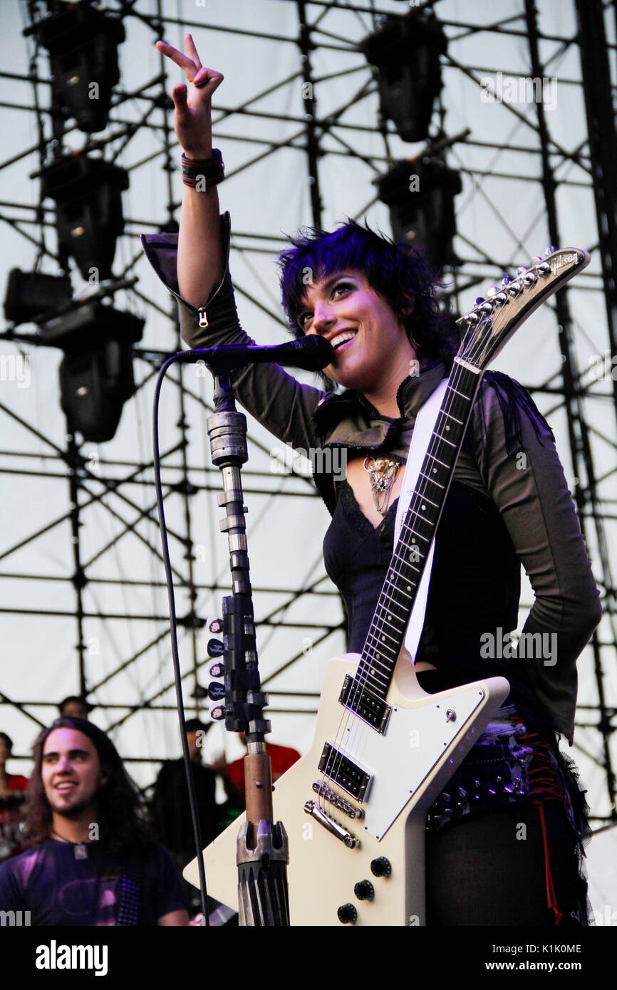 Elizabeth "Lzzy" Hale Halestorm performs 2010 Rockstar Energy Drink ...