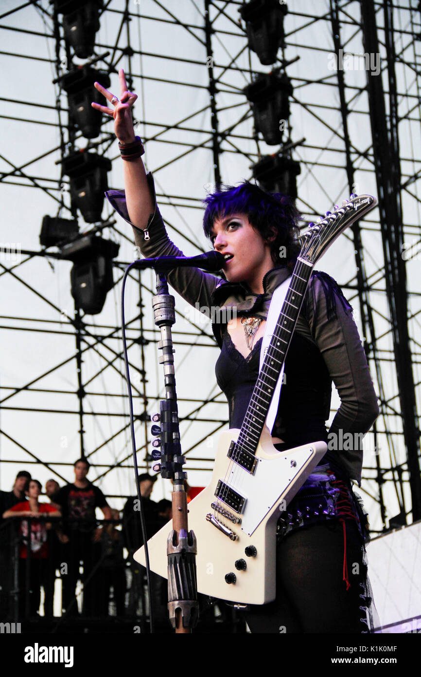 Elizabeth "Lzzy" Hale Halestorm performs 2010 Rockstar Energy Drink ...