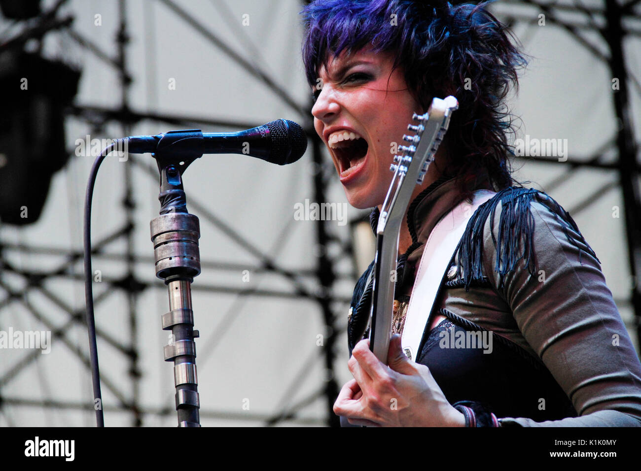 Elizabeth "Lzzy" Hale Halestorm performs 2010 Rockstar Energy Drink ...