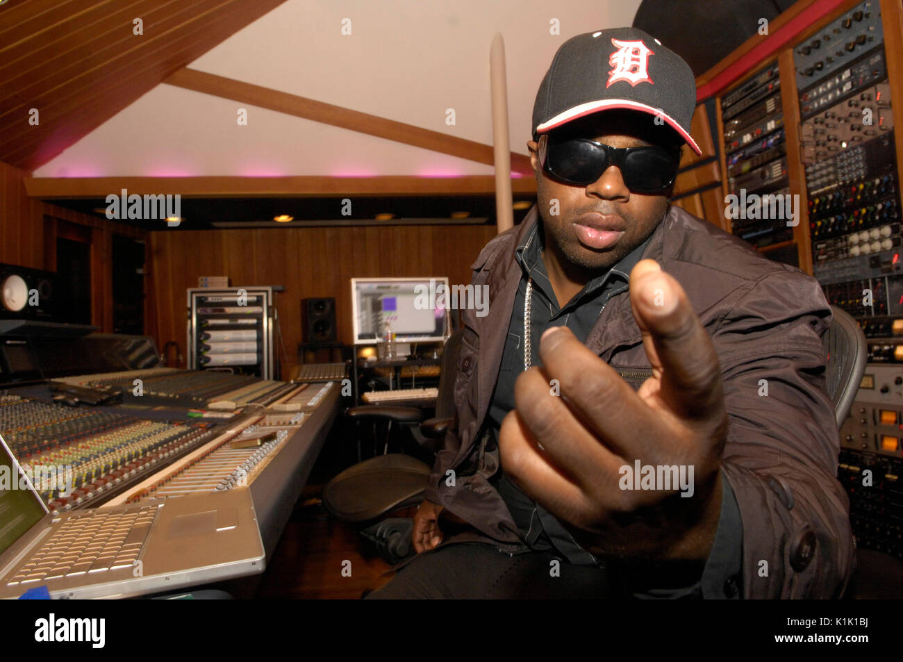 Noel "Detail" Fisher portrait Conway Recording studio Stock Photo - Alamy