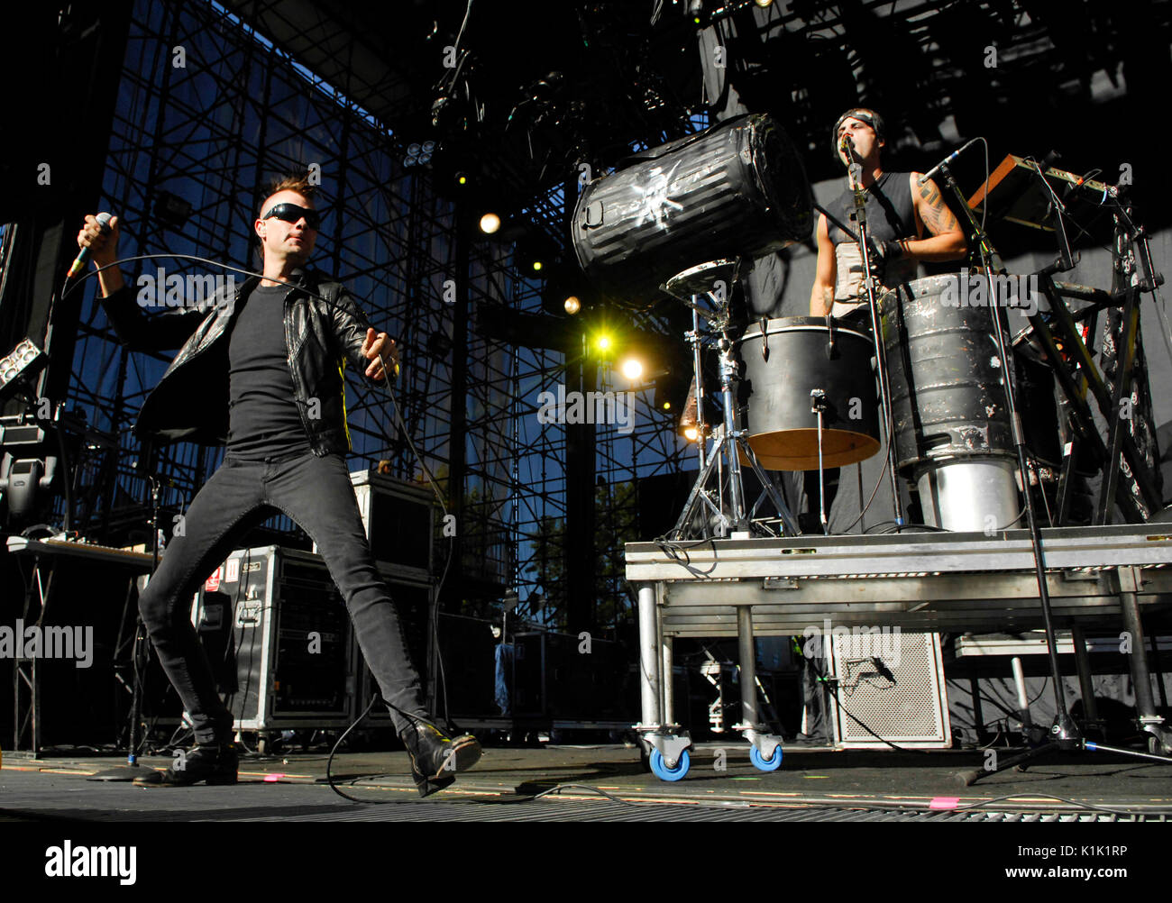 (L-R) Brother's Bobby Alt Adam Alt Street Drum Corps performing 2008 ...