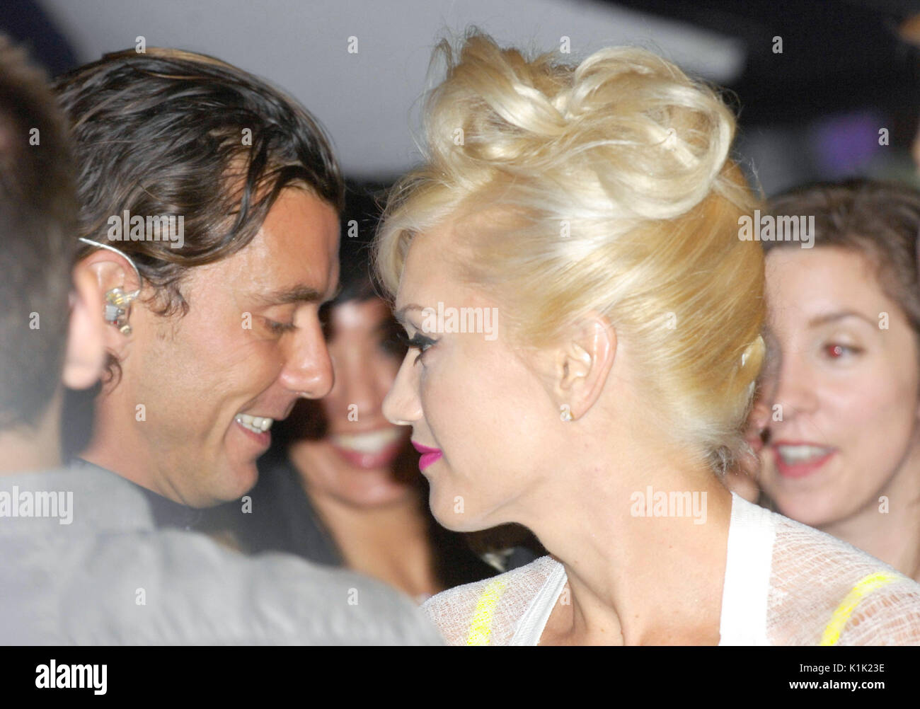 Gavin Rossdale of Bush with wife Gwen Stefani of No Doubt at the Grove ...