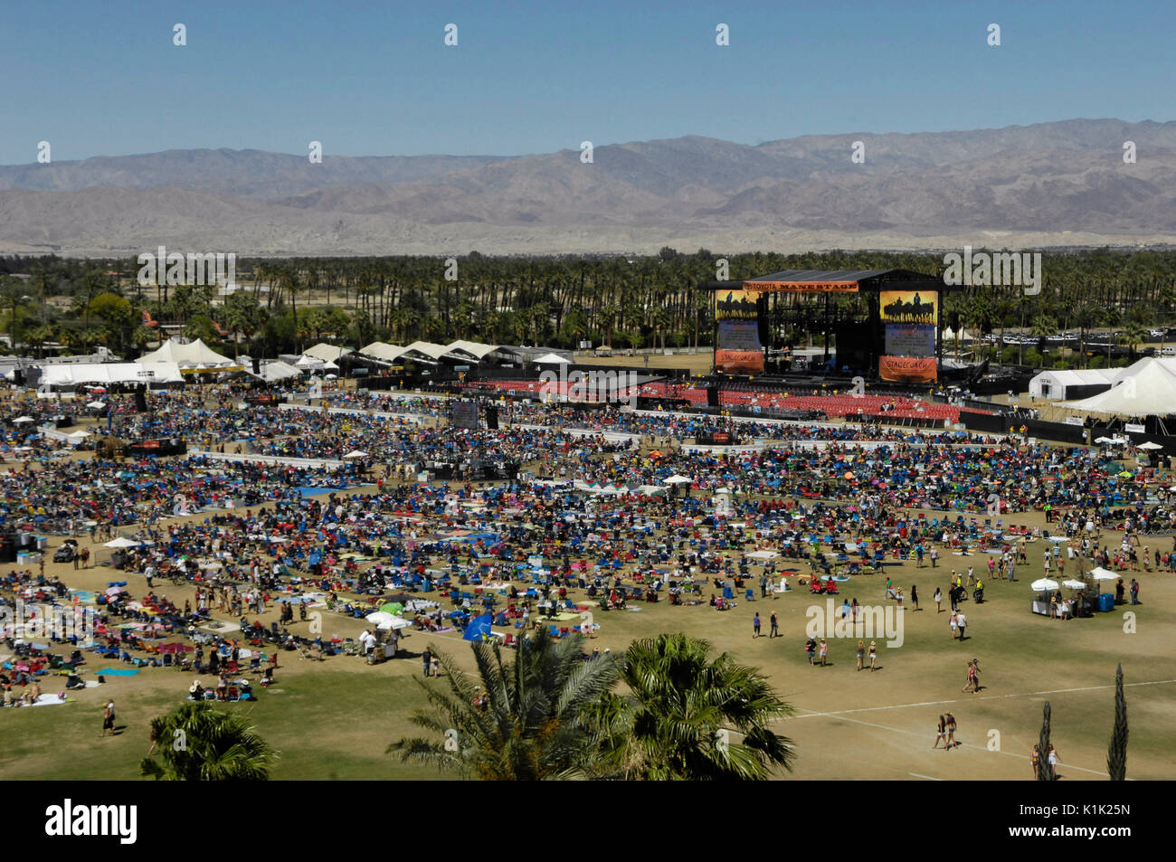 Crowd aerial atmosphere Stagecoach,California's County Music Festival ...