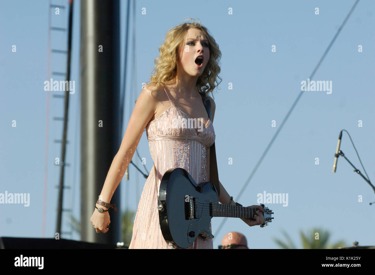 Musician Taylor Swift performing 2008 Stagecoach Country Music Festival ...
