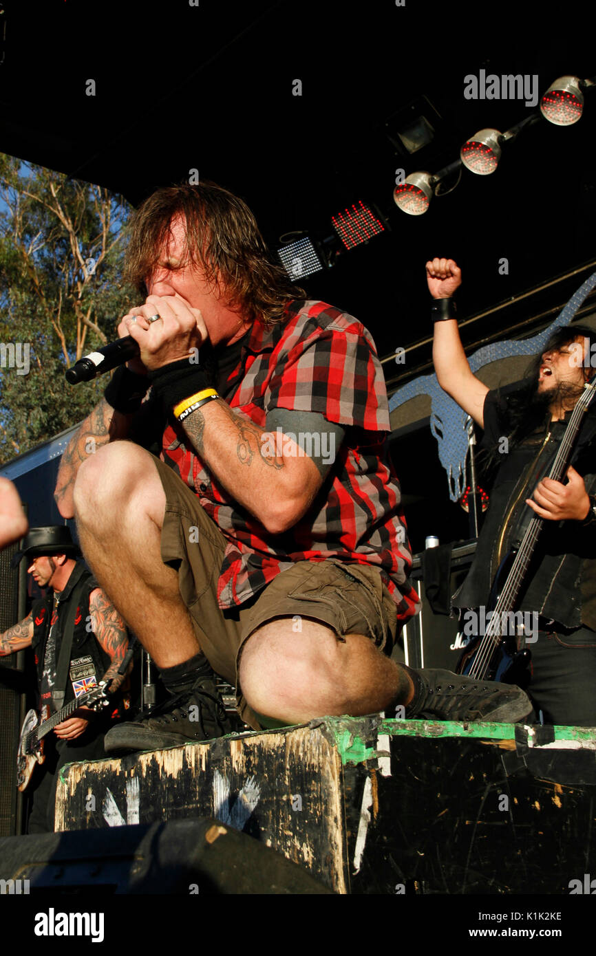 Mudvayne vocalist Chad Gray Hellyeah performs 2010 Rockstar Energy ...