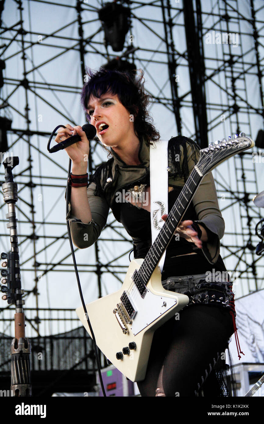 Elizabeth "Lzzy" Hale Halestorm performs 2010 Rockstar Energy Drink ...