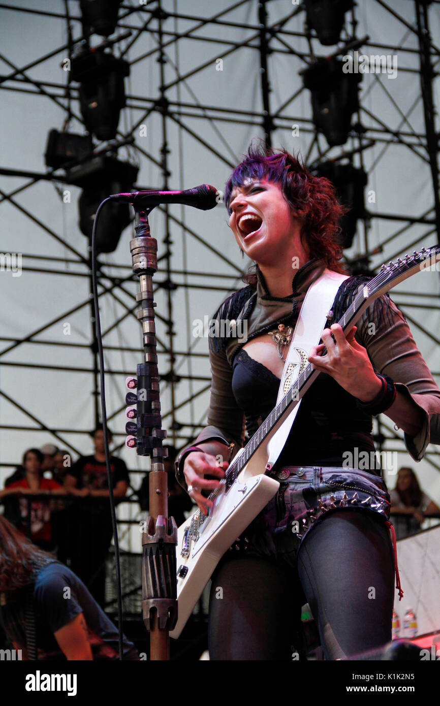 Elizabeth "Lzzy" Hale Halestorm performs 2010 Rockstar Energy Drink ...